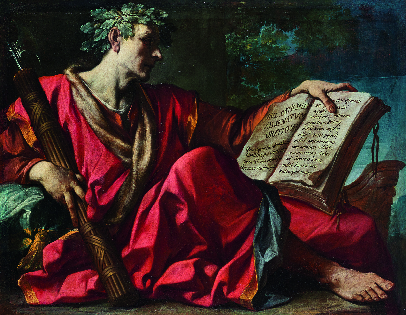 Cicero sitzend, seine erste Rede gegen Catilina in der Hand - Artworks ...