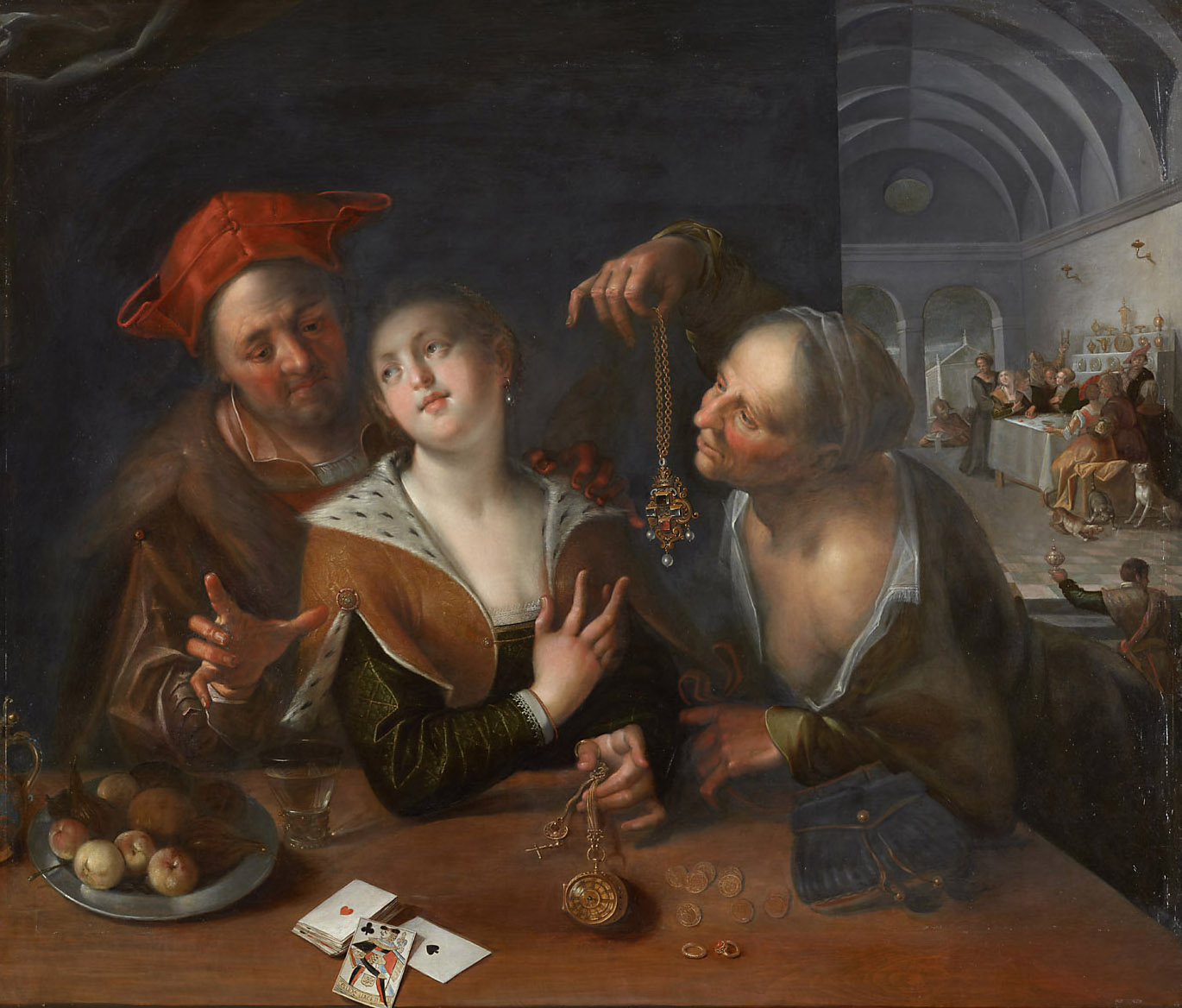 A Procuress with a Couple - Artworks - Kunsthistorisches Museum - KHM.at