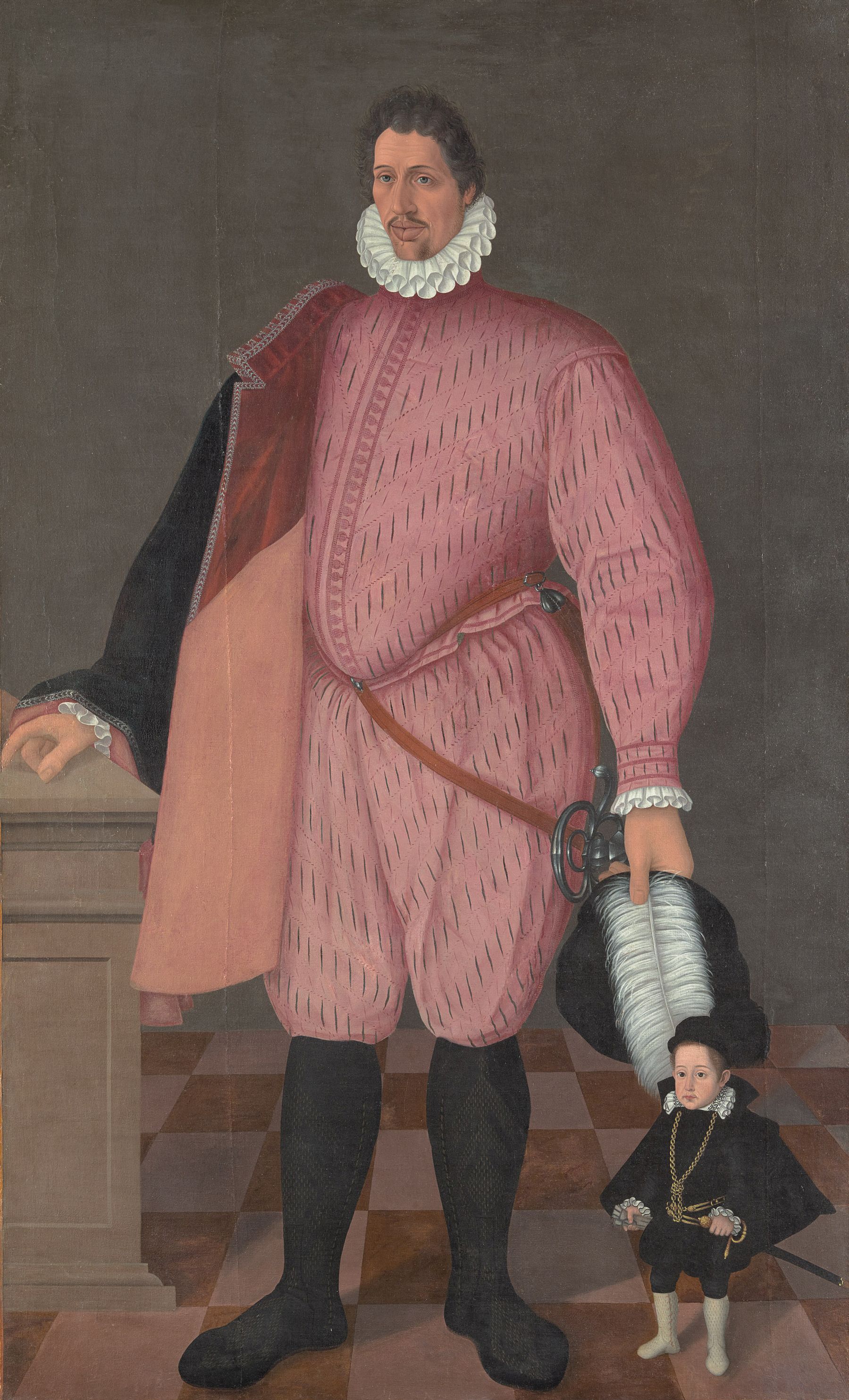 Der Riese Anton Frank (Franck) mit Zwerg Thomele - Kunstwerke ...