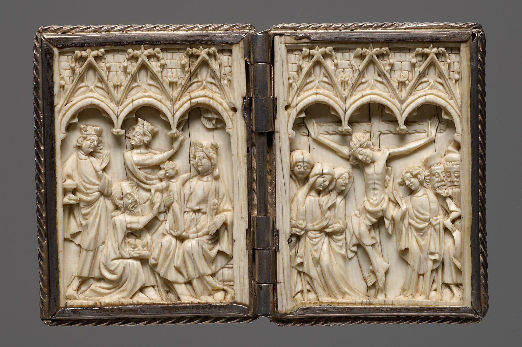 Diptychon mit Anbetung der Könige und Kreuzigung - Kunstwerke - Kunsthistorisches Museum - KHM.at