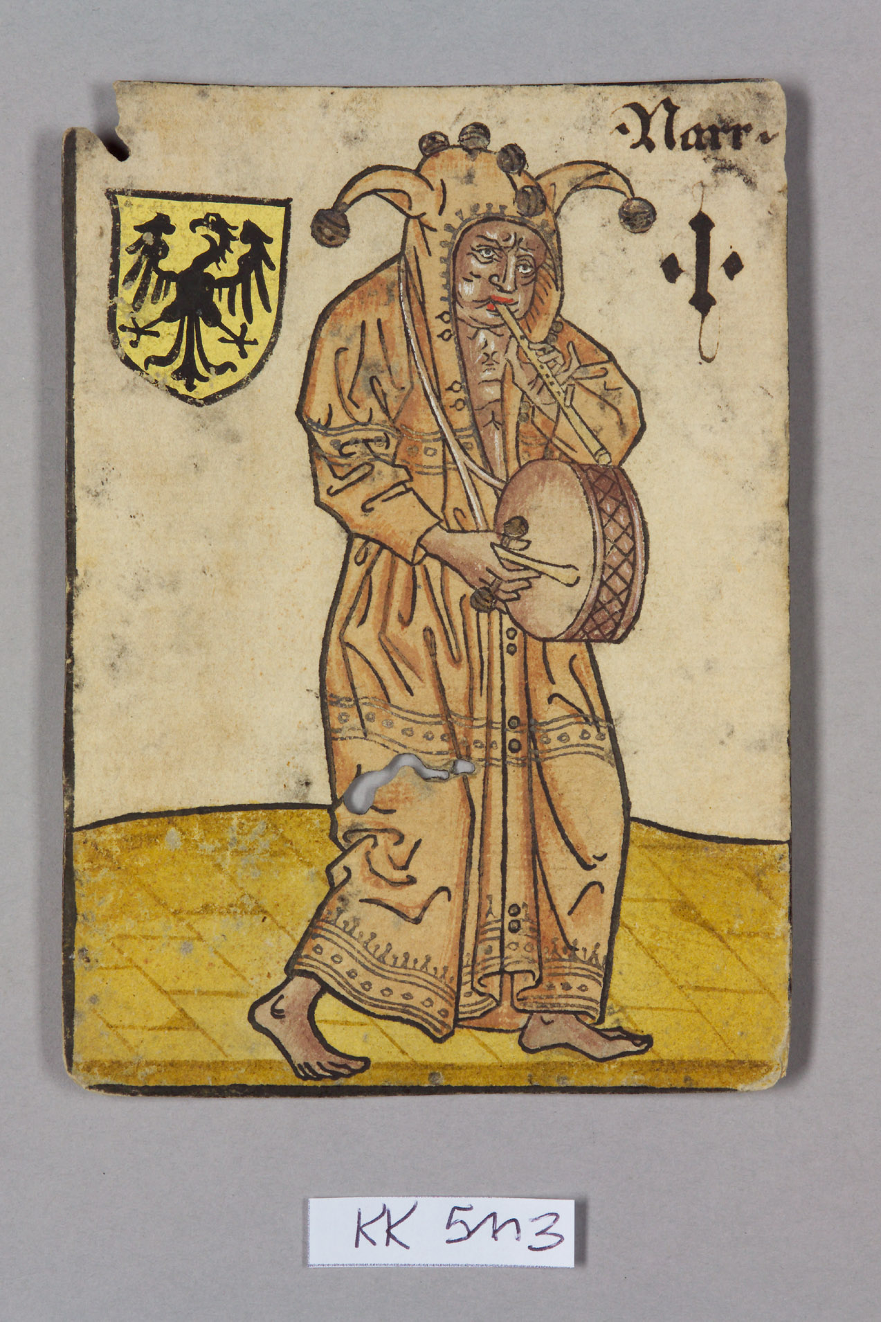 Playing card, Holy Roman Empire, Jester (one), from the so-called ...