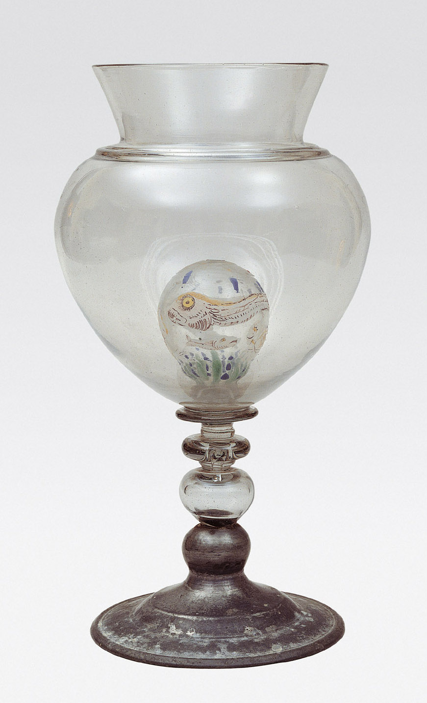 Goblet-vase with Painted Interior Bulb in the Form of a Fruit ...
